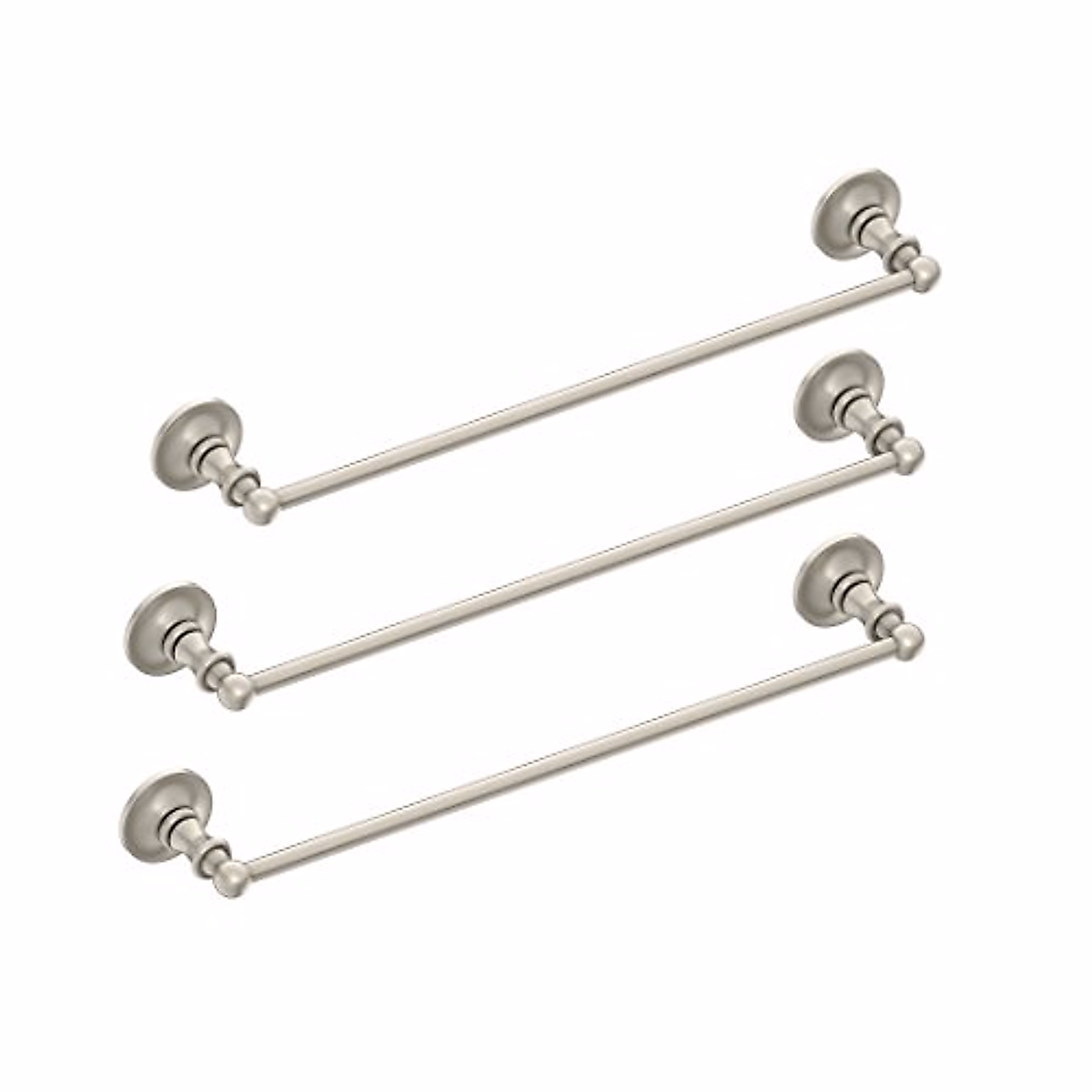 Moen DN6724BN Danbury 24 inch-Bath-Towel Bar, Bulk Three Pack, Brushed Nickel