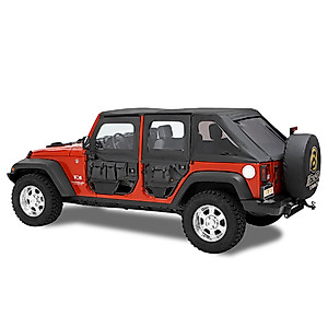 Bestop 5180535 Element Upper Fabric Doors for 2007-2018 for Wrangler JK 2DR/4DR - Front