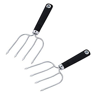 Turkey Lifter Forks Set of 2 Stainless Steel Turkey Lifters with Non-Slip Handle Turkey and Poultry Lifters Turkey Claws Carving Fork