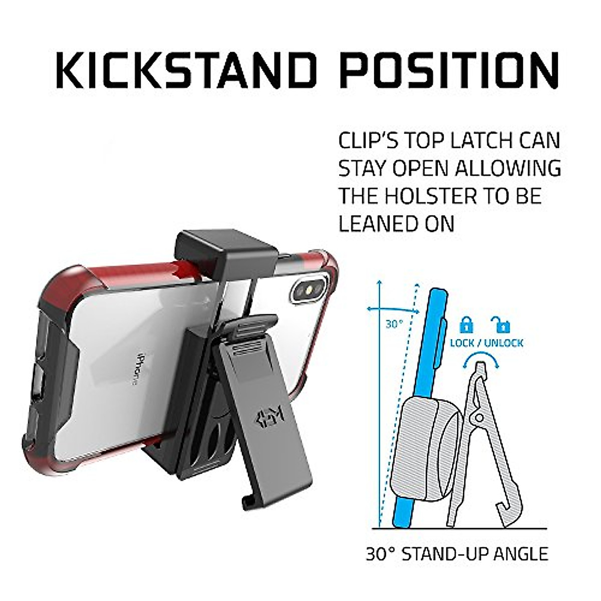 BAISRKE Universal Belt Clip for Cell Phones & Cases | Galaxy S22 Case,Galaxy Note Case,Fits iPhone Case, iPhone 13, iPhone 12 | Black