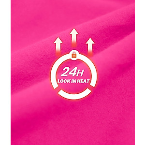 Ewedoos Fleece Lined Leggings with Pockets for Women Thermal Warm Winter Leggings for Women High Waisted Workout Yoga Pants Hot Pink