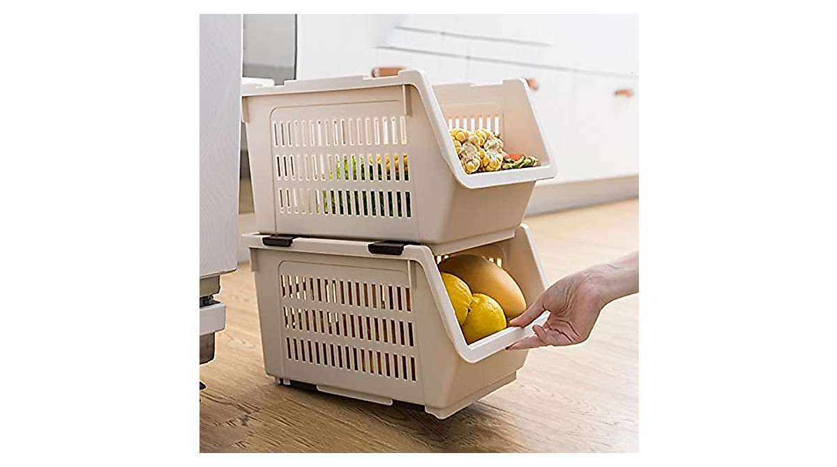 JapanBargain Stackable Kitchen Storage Bin - Organize Now