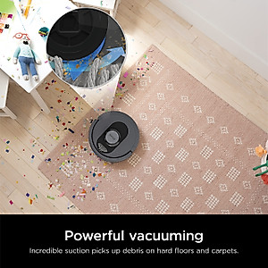Shark AV2501S AI Robot Vacuum with HEPA Self-Empty Base, Bagless, 30-Day Capacity, LIDAR Navigation, Perfect for Pet Hair, Compatible with Alexa, Wi-Fi Connected, Black