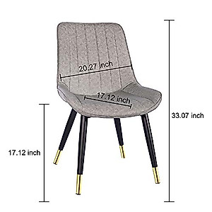 GIA Retro Armless Side Dining Chair, 32-inch, Gray