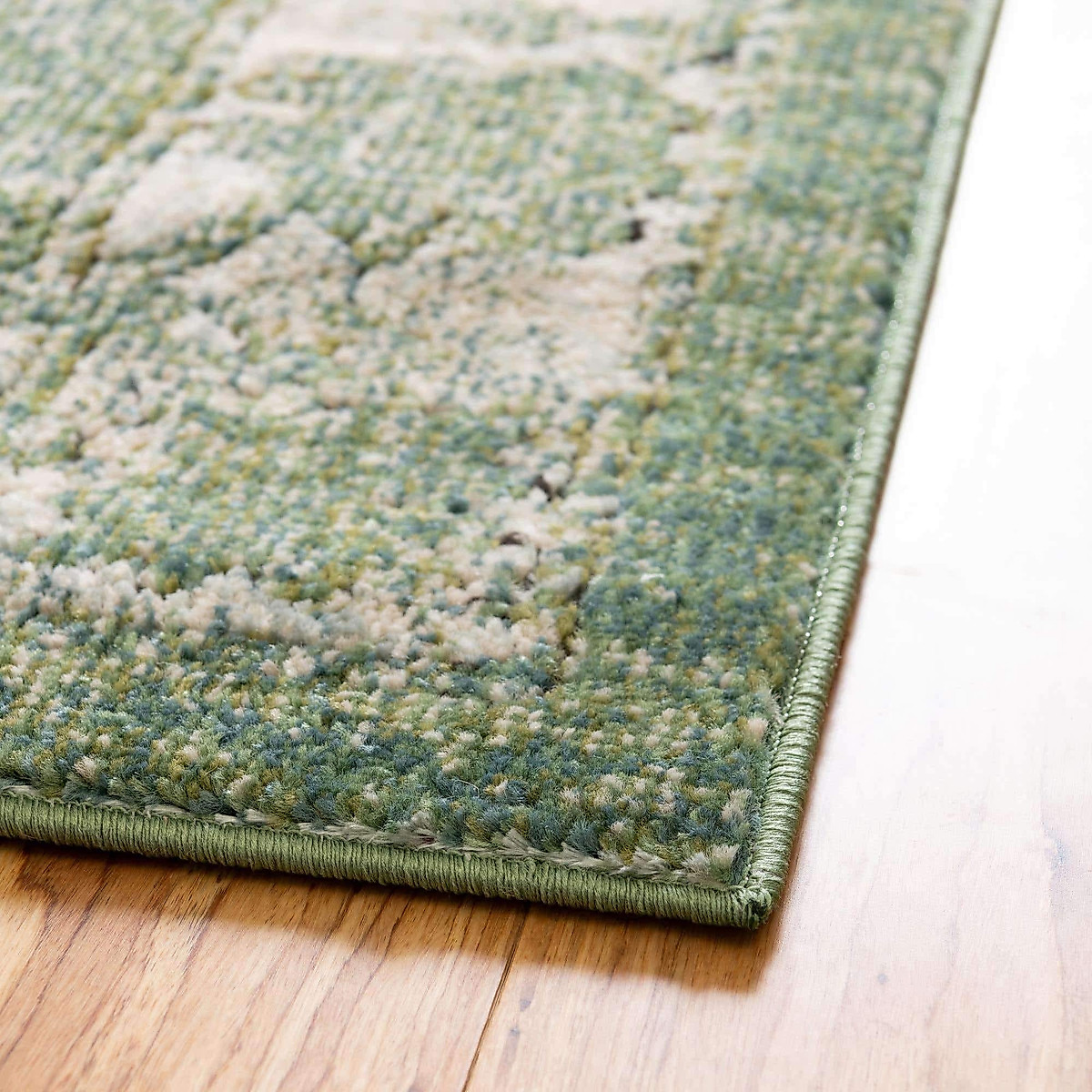 Unique Loom Isabella Collection Area Rug - Adjani (5' 1" x 8' Rectangle, Green/ Ivory)