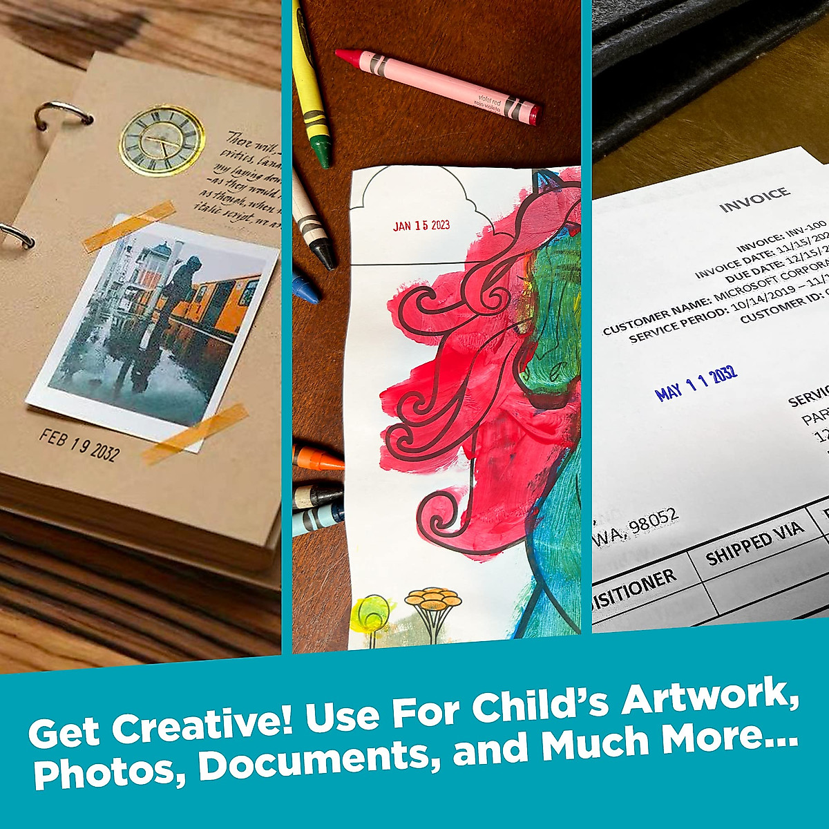 MaxMark Dater 2000 Self Inking Date Stamp - Black