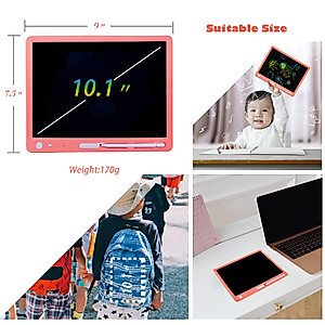 DIGGTORRE LCD Writing Tablet for Kids - 10 Inch Colorful Screen Drawing Tablet, Erasable Reusable Drawing Pads, Educational Toy for 3 4 5 6 7 8 Years Old Boys Girls Gift