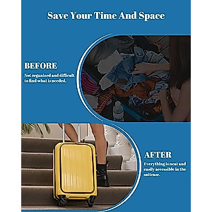 Instraella Compression Packing Cubes for Suitcases, 11 Set Packing Cubes Travel Accessories With 3 Compressible Packing Cubes, Travel Makeup Bag, Shoe Bag, Cable Organizer Bag For Carry On Luggage