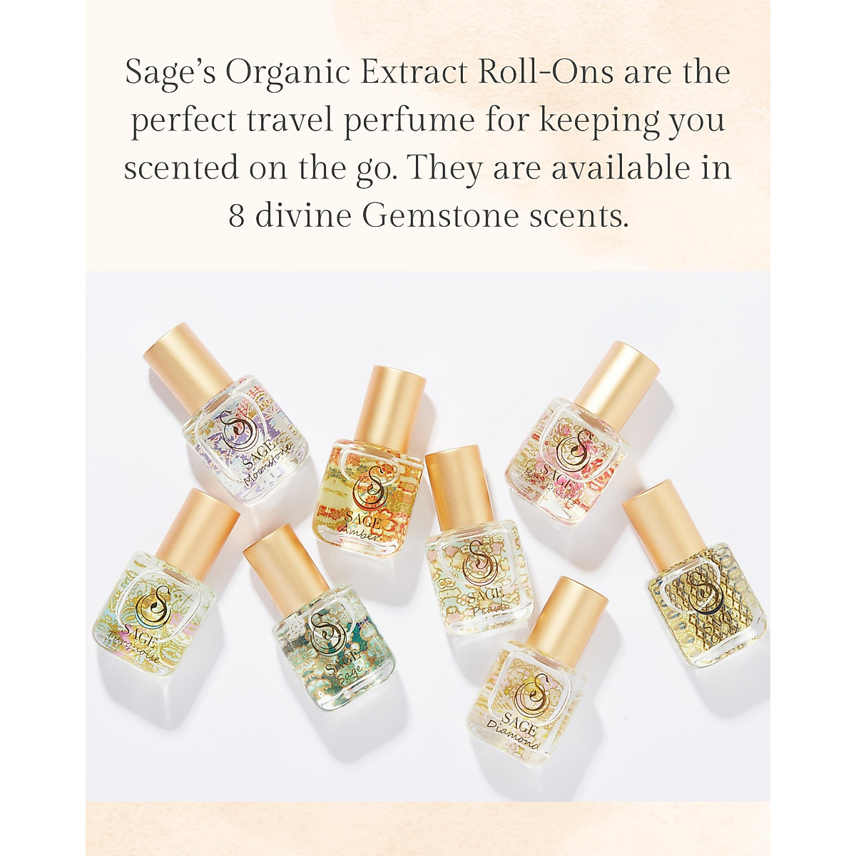 Turquoise Organic Perfume Oil Extract Roll-On by Sage- 1/4 oz, Vegan & Cruelty-Free, Marine Scent, Waterflower Musk, Blue Chamomile, Grapefruit