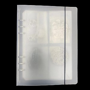 Arbuya Cutting Dies Storage Binders Stencil Storage Folders Scrapbooking Cutting Die Organizer Sticker Storage Transparent Bags (Folder Including 10pages)