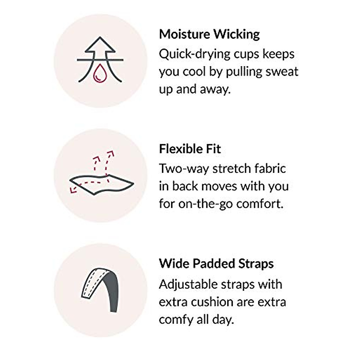 Glamorise Full Figure Plus Size MagicLift Active Support Bra Wirefree #1005 Wine