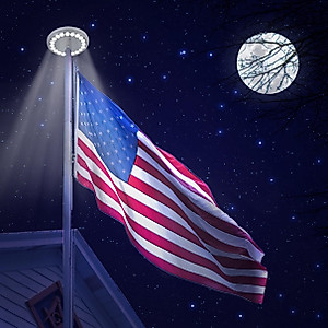 Sunnytech Solar Power Flag Pole Flagpole Light Auto Active Green Energy Factory Direct Supply