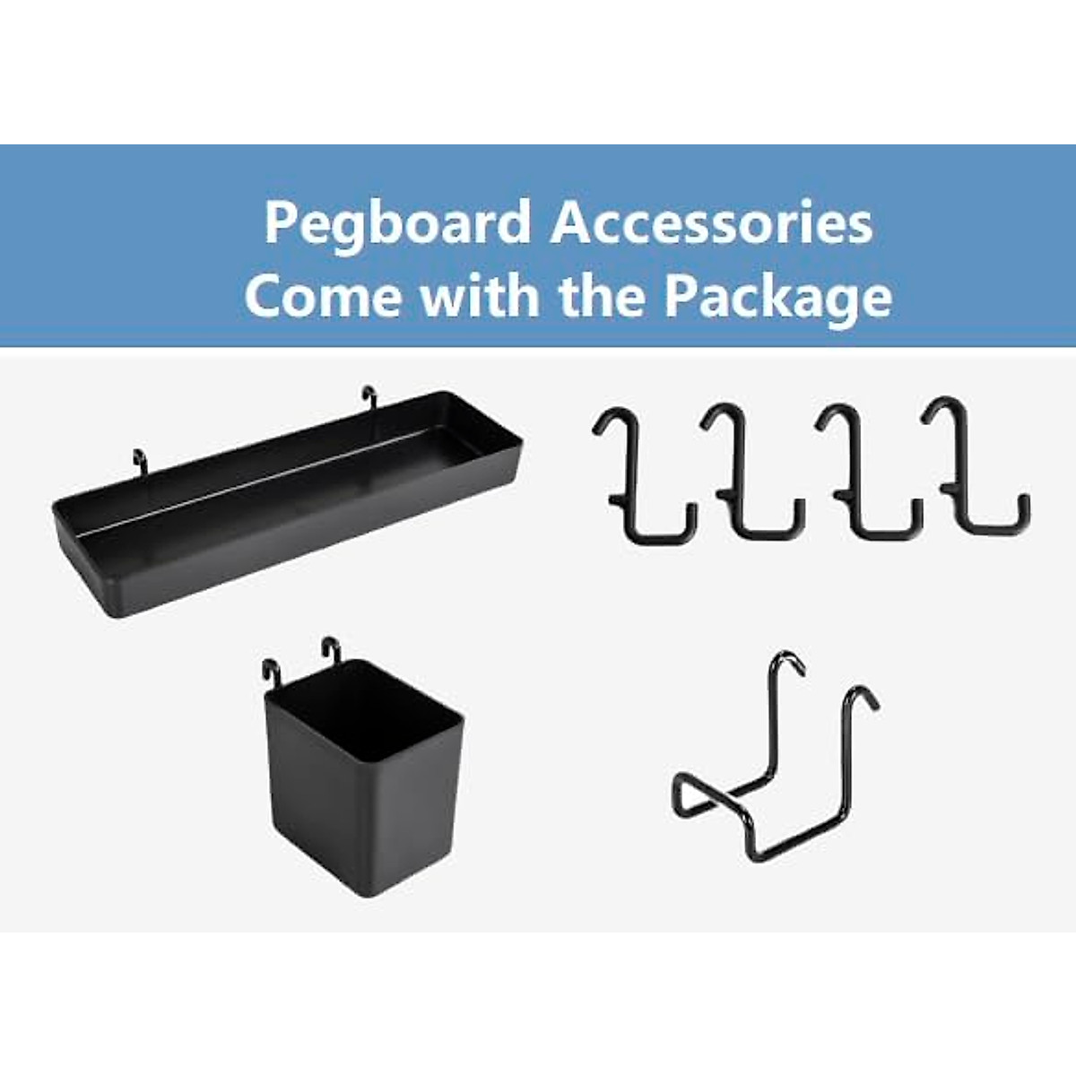 MAX SMART Clamp-on Desk Pegboard, Desk Privacy Panel, Office & Gaming Desk Organizer, Standing Desk Accessory - Efficiently Organize Above or Under Desk Placement