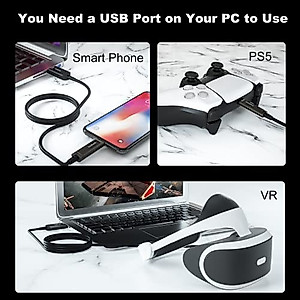 huaham USB A to USB C Fiber Optic Cable 15M/50FT, USB 3.1 Cable 10Gbps Gen2 Long Distance Transmission Slim, Ultra High Speed USB Cable for VR, Xbox, Logitech Camera, Laptop etc