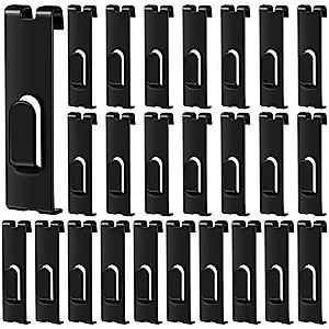 25 Pcs Black Notch Hook for Wire Grid Wall Picture Hook Metal Display Hook Hanger Utility Notch Grid Wall Hangers Grid Wall Accessories for Photo Frame Painting Arts Center Grid Panel