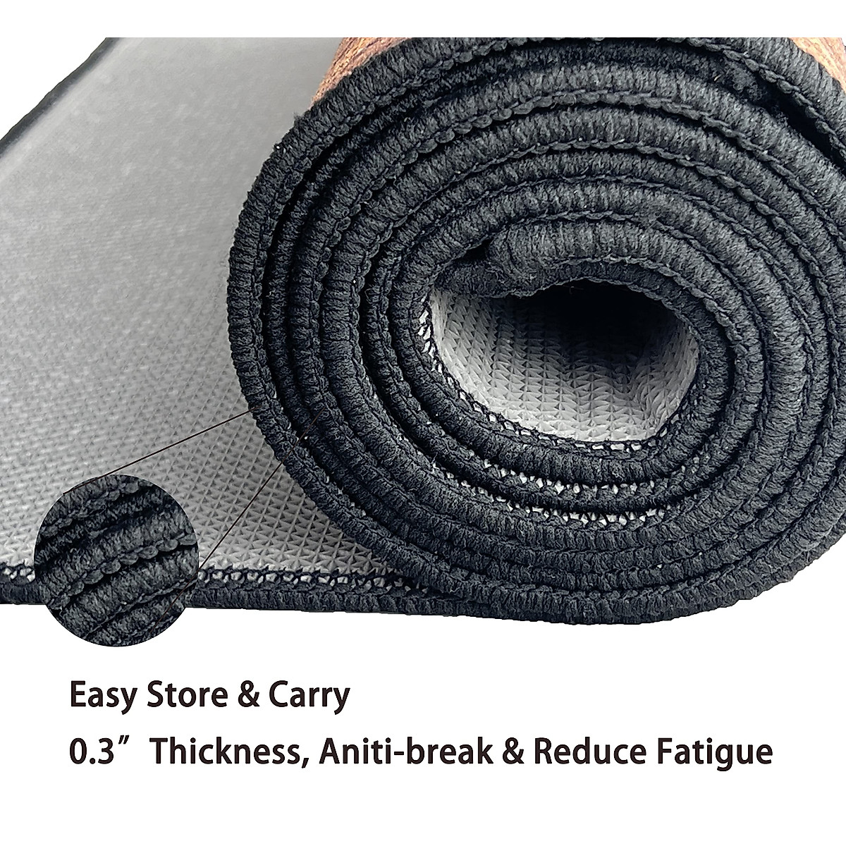 LUOWAN Fall Sunflower Farmhouse 2 Piece Kitchen Mat Set, Non-Slip Anti-Fatigue Wooden Grain Standing Mats, Retro Thanksgiving Comfort Throw Rug for Kitchen Laundry Office, 17"x29"+17"x47"