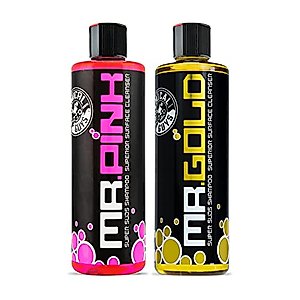 Chemical Guys Mr. Pink & Mr. Gold Super Suds Shampoo Car Wash Soap 16 oz Bundle (2) 16 oz. Bottles