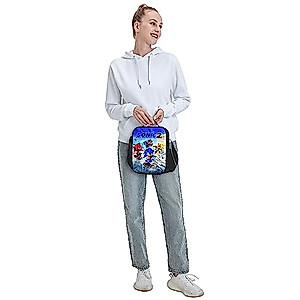 Qxpztk Cartoon Backpack Set 3D Printing Backpack Three-Piece Sports Leisure Backpack Travel Backpack With Lunch Bag