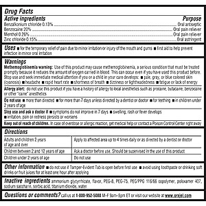 Orajel 4X for Toothache & Gum Pain: Severe Cream Tube 0.33oz- From Oral Pain Relief Brand