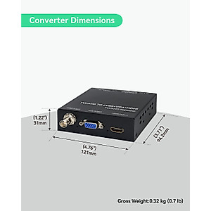 LINOVISION HD1080P HDMI Security Camera with HDMI or VGA Output, Display HD Video Directly on TV or HDMI Monitor Without Delay, HDTVI Loopout for Continuous Recording in DVR, 2.8mm Fixed Lens