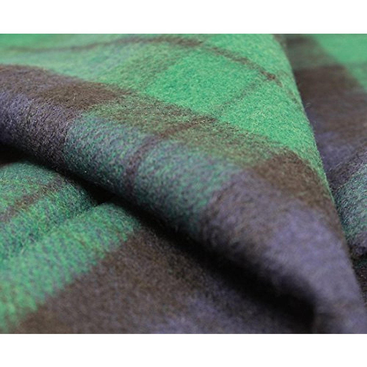 Biddy Murphy 100% Irish Lambswool Plaid Scarf, Soft & Warm, Celtic Tartan Pattern, Blackwatch