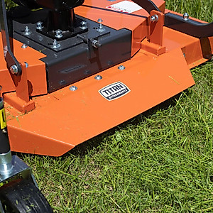 Titan Attachments 3 Point PTO Finish Mower, 48" Cutting Width, Category 1 Hitch, Rear Discharge, Requires 18-30 HP Tractor, Low-Noise Cast Iron Gearbox