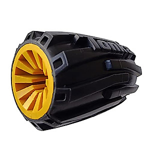 Tonka Mega Tread Treat Holder Dog Toy, Lightweight, Durable and Water Resistant, 4 Inches, for Medium/Large Breeds, Single Unit, Yellow/Black