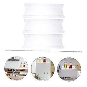 Cabilock 3pcs Shelf Wall Mounted Acrylic Rack Storage -Mounted Mounted Hanging Rack
