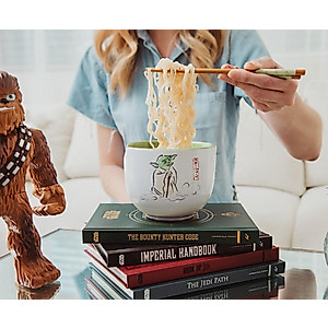Star Wars Yoda "May The Force Be With You" Ceramic Ramen Bowl and Chopstick Set