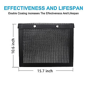 WOHLOPL Mesh Grill Bags - Reusable Non-Stick BBQ Mesh Grill Bags,Large Barbeque Bags for Grilling, Easy to Clean, 15.7 x 10.6 Inch (2 pcs)