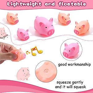 100 Pieces Mini Rubber Bath Pig Float Pigs Mini Rubber Pigs Bulk Rubber Piggy Bath Toys for Pig Themed Baby Shower Birthday Party Favors, Nude Color, Pink (Nude Color, Pink, Pig)