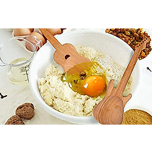 Kikkerland Guitar Shape Rockin Wooden Novelty Spoons- Heat Resistant, Set of 2