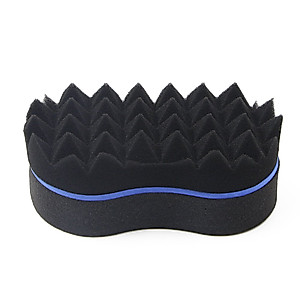 RioRand Hair Sponge Magic Barber Twist Curl Brush Sponge Dreads Locking Afro Coil Comb（Blue 4.5 Inch (Pack of 1)