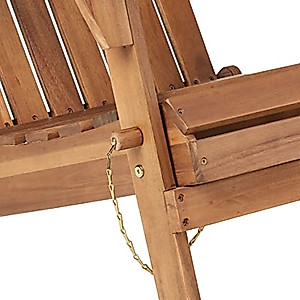 Amazon Aware FSC Certified Outdoor Folding Adirondack Chair, Acacia Wood, Natural Finish