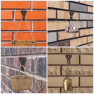 Zhitaoxun 20Pcs Brick Hook Clips,Steel Picture Hangers,Brick Hanger for Hanging Outdoors,Heavy Duty Brick Wall Hangers for 2-1/4 inches to 2-3/8 inches High Bricks (20)