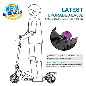 EVERCROSS EV08E Electric Scooter, 350W Motor & 8" Solid Tires, 20 Miles Range &19 Mph, 3 Speed Modes, Folding Commuter Electric Scooter for Adults Teenagers