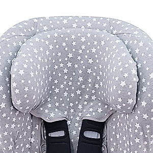 JYOKO Kids Cover Liner Universal for Car seat Compatible with Britax, Chicco, Mico (with Head Support) (White Star)