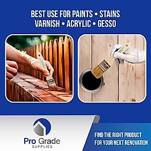 Pro Grade - Chip Paint Brushes - 96 Ea 1.5 Inch Chip Paint Brush Light Brown