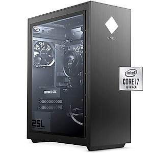 OMEN 25L Gaming Desktop PC, 10th Core i7-10700F Processor 8 Cores up to 4.8 GHz, NVIDIA GeForce RTX 2070 Graphics (64GB DDR4 RAM | 2TB GB PCIe SSD | 2 TB HDD) Windows 10 Pro Bundle JTD Mouse Pad