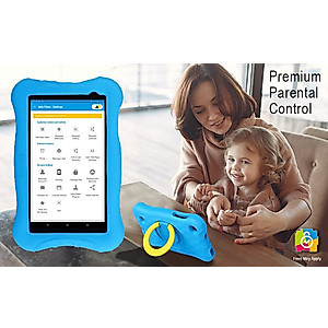 Contixo Kids Tablet V10+, 7-inch HD, Ages 3-7, Toddler Tablet with Camera, Parental Control, Android 10, 32GB, WiFi, Learning Tablet for Children with Teacher's Approved Apps and Kid-Proof Case, Blue