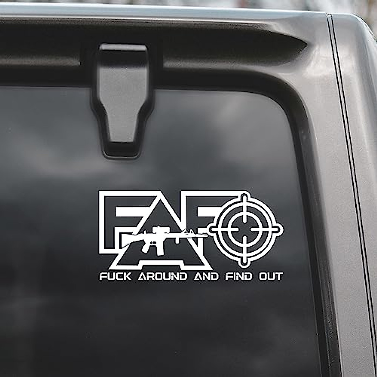 Aolamegs 3pcs Fuck Around and Find out Funny Car Stickers - FAFO Fuck Around Find out Warning Vinyl Sticker for Laptop/Car/Truck/Window/Bumper, Protected by F Around and Find out Offensive Transfer Decals