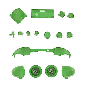 Replacement Full Set Bumper Buttons Compatible with Series X Series S Controller, Controller LB RB LT RT Bumper Buttons Repair Kit, Gamepad(Green)