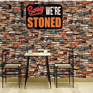 Sorry We're Stoned Funny Tin Signs Humor Man Cave Wall Decor Garage For Pub Bar 8 x12 Inch