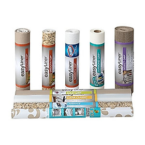 Duck - 281875 Non-Adhesive Shelf Liner Solid Grip EasyLiner, 20-inch x 22 Feet, White