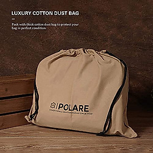 Polare Vintage Full Grain Leather Rucksack Backpack Casual Travel Satchel Bag Daypack For Men Women Dark Brown