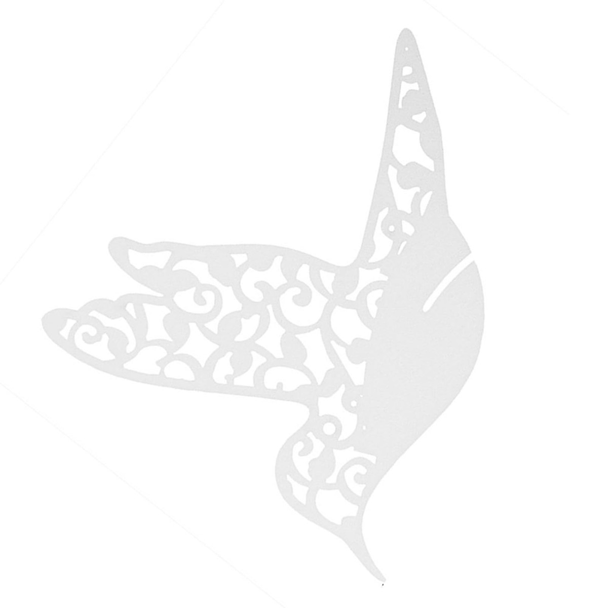 Generic Wedding Name Cards, 50pcs Little bird Shape Wedding Hollow Name Place Cards Guest Cards for Wine Glass Table Name Place Cards for Grand Party (White, Red,) (White), Genericvr9504ebny-01