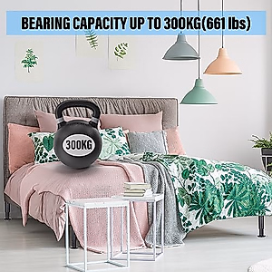 RealPlus 4pcs Adjustable Bed Frame Support Legs, Heavy Duty Metal Bed Center Slat Support Legs with Wider Base (4.7"-7")