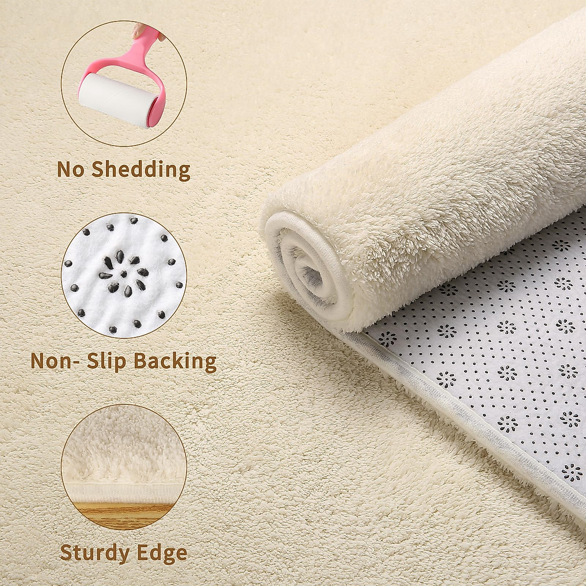 Sour Lemon 8x10 Area Rugs for Living Room, Soft Large Area Rug Fluffy Rugs for Bedroom，Machine Washable Area Rug Non Slip Carpet Rugs for Living Room Playroom Kids Room Home Decor