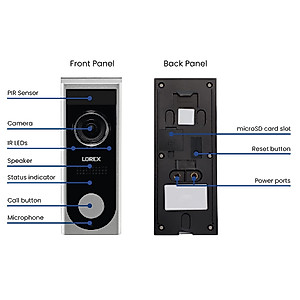Lorex 1080p Wi-Fi Video Doorbell Security Camera with Motion Detection, Smart Security Lighting, IR Night Vision, Ultra Wide Angle Lens & 2-Way Talk – Includes 16GB SD Card [Requires Wiring]