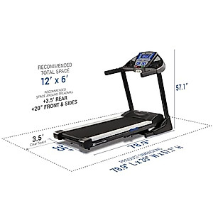 XTERRA Fitness TR6.6 Folding Treadmill, Black
